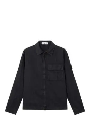 Stone Island Stone Island Logo Patch Pocket Detail Shirt Blue