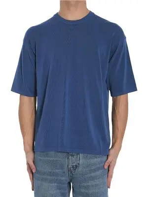 ROBERTO COLLINA Roberto Collina Ribbed Crewneck Short Sleeve Knitwear