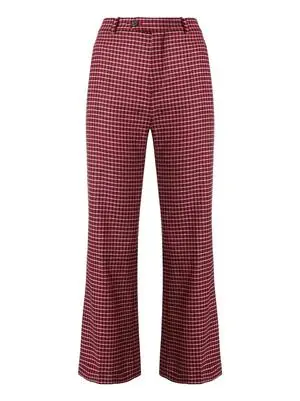 Chloé Checked Cropped Flare Pants - Multicolor