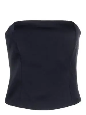 Brunello Cucinelli Strapless Silk-blend Top - Black