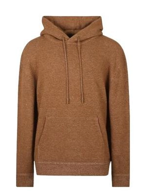 Zegna Drawstring Hood Ribbed Knit Hoodie - No