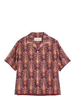 Valentino Garavani All-over Patterned Button-up Shirt - Brown
