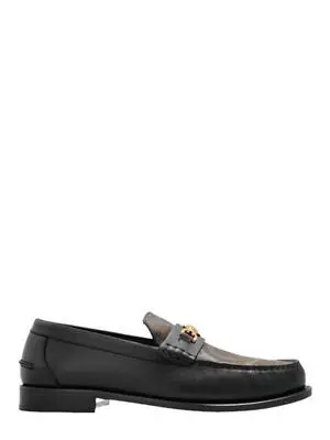 Versace Medusa Head Leather Loafers - Brown