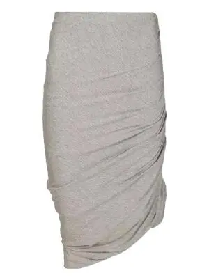 Attico Asymmetric Draped Midi Skirt - Grey