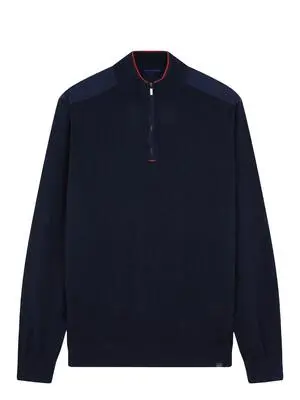 PAUL  SHARK Paul & Shark Knitted Jumper With High Collar - Blue