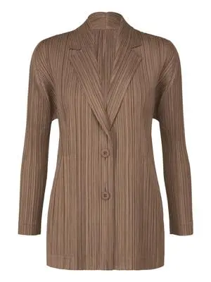 PLEATS PLEASE BY ISSEY MIYAKE Pleated Jacket - Brown