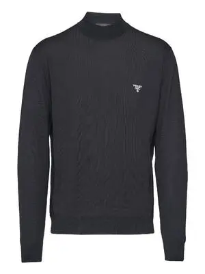 Prada Superfine Wool Turtleneck Sweater - Black