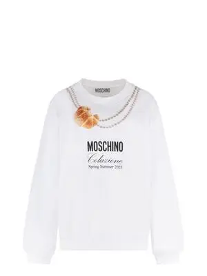 Moschino Printed Sweatshirt - White