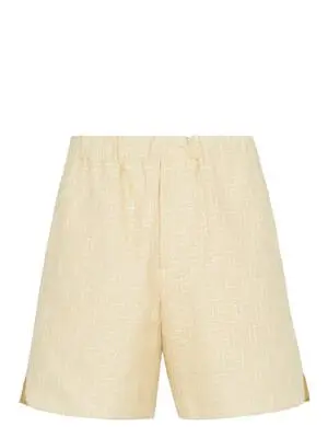 Fendi Ff Jacquard Bermuda Shorts - Nude
