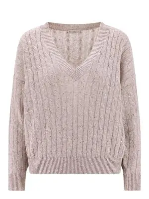 BRUNELLO CUCINELLI Brunello Cucinelli Sequin Embellished Knitted Jumper