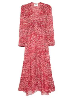 Isabel Marant Étoile Amara V-neck Maxi Dress - Red