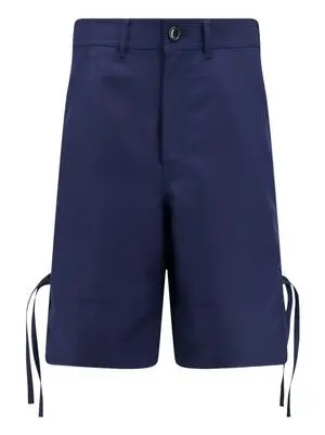 Comme Des Garçons Strap-detailed Bermuda Shorts - Blue