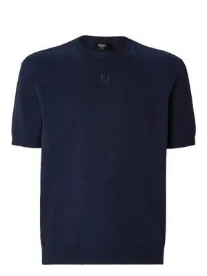 Fendi Short-sleeve Crew Neck Sweater - Blue