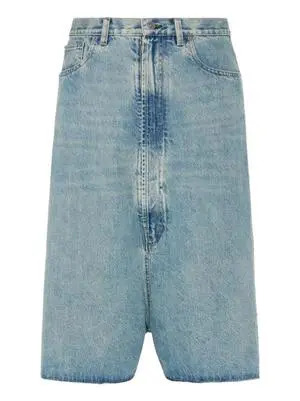 MAISON MARGIELA Maison Margiela Dropped Crotch Denim Shorts Light Blue