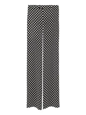 SAINT LAURENT Saint Laurent Polka Dot High Waist Wide Leg Trousers