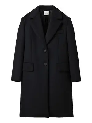 MIU MIU Miu Miu Single-Breasted Velour Coat