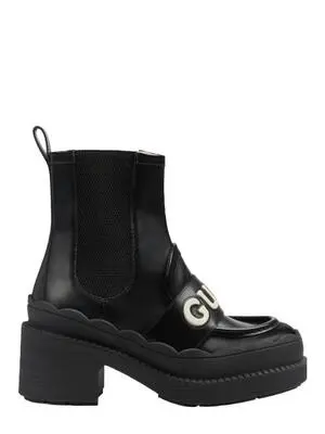 GUCCI Gucci 60mm Logo-Lettering Leather Boots