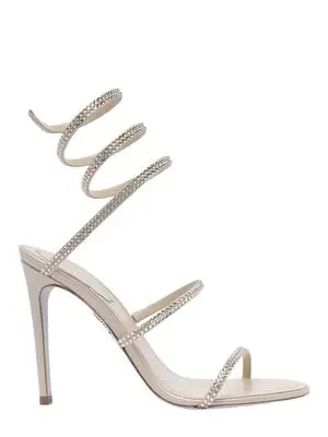 Rene Caovilla Embellished Stiletto Heeled Sandals - Gray