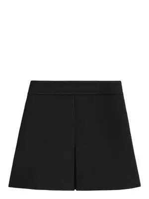 CELINE Celine Trapeze Mini Skirt In Double Faced Wool Twill