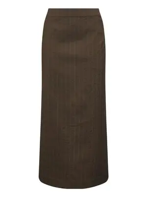 UMA WANG Striped Skirt - Black