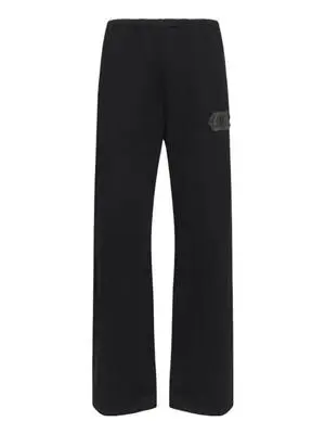 MAISON MARGIELA Patch Detail Drawstring Wide-leg Trousers - Balck