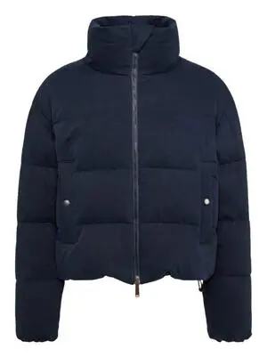 Dsquared2 Quilted Down Jacket With Striped Quilting - Blue