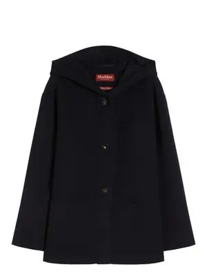 Max Mara Hooded Coat - Navy Blue
