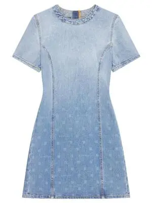 Givenchy Ombré-effect Denim Minidress - Medium Blue