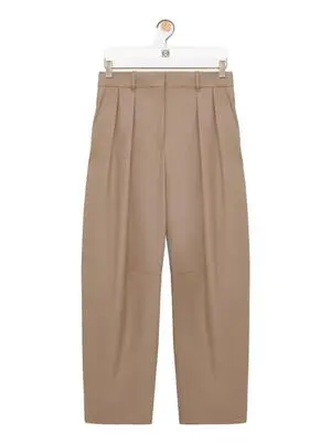 Loewe Loewe Barrel Pleated Trousers Sand-colored