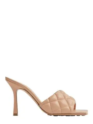 Bottega Veneta Padded Mule Sandals - Nude