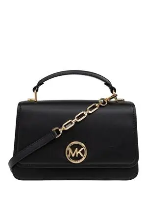 Michael Kors Medium Tote Bag With Logo Plaque - Black