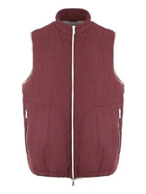 Brunello Cucinelli Padded Zip-up Gilet - Red