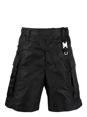 1017 Alyx 9sm Knee-length Cargo Shorts With Logo Detail - Black