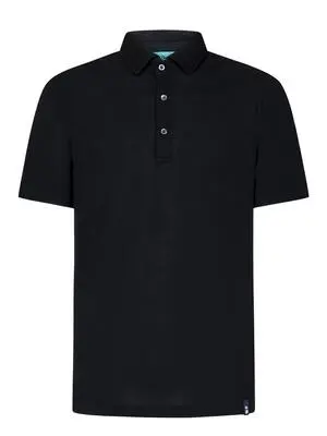 DRUMOHR Spread-collar Cotton Polo Shirt - Black