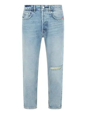 AMISH SUPPLIES Distressed Relaxed Fit Jeans - Lightblue