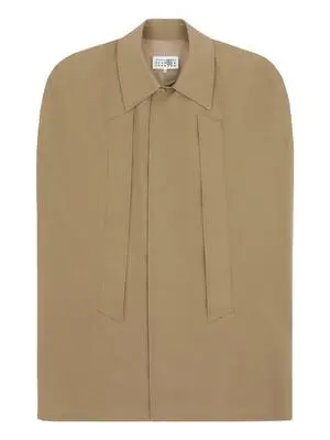 MAISON MARGIELA Mm6 Maison Margiela Cape With Slit Sleeves Brown