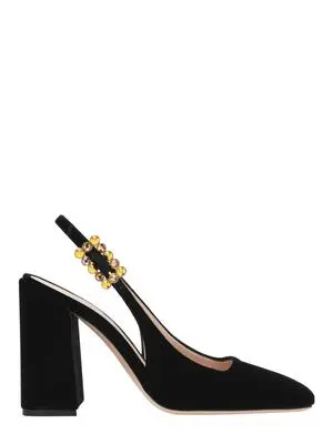 GIANVITO ROSSI Square Toe Slingback High Heels - Black