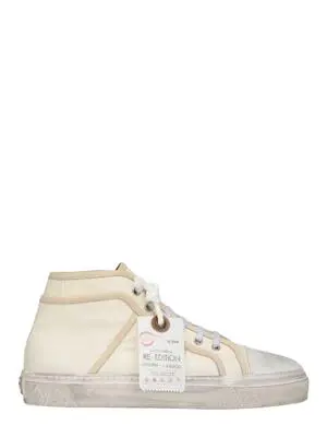 Dolce & Gabbana Distressed Lace-up Sneakers - White