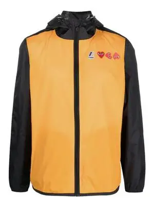 Play Comme Des Garcon Comme Des Garçons Play K-way Colorblock Zip-up Hooded Jacket - Yellow