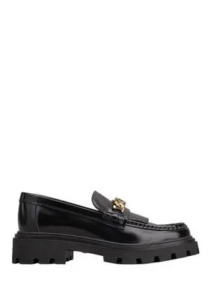 TOD'S Logo Plaque Chunky Loafers - Black
