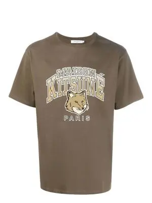 Maison Kitsuné Logo T-shirt - Brown