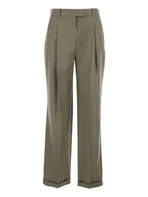 THE ROW Belted Casual Pants - Green