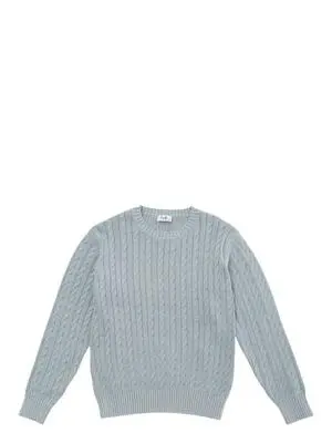 IL GUFO Cable-knit Organic Cotton Jumper - Gray