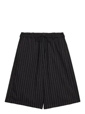 Y3 Pinstripe Sport Uniform Shorts - Black