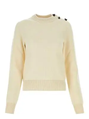 Bottega Veneta Long Sleeved Knitted Jumper - White