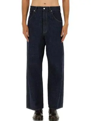 SUNFLOWER SUNFLOWER Logo Patch Wide-Leg Jeans Black