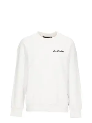 Moschino Heart Detail Crew Neck Sweatshirt - White