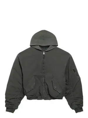 Balenciaga Hooded Standard Bomber Jacket - Anthracite