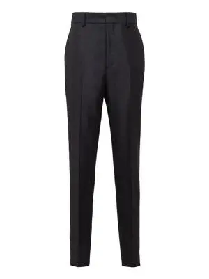 Prada Mid-rise Slim-cut Tailored Trousers - Blue