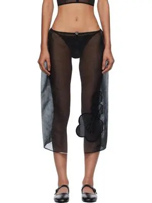 Cecilie Bahnsen Elastic Drawstring Skirt - Black